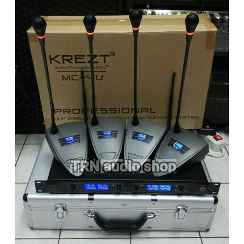Jual Mic Wireless Meja desktop 4 mic Krezt MC 4U original - Jakarta ...