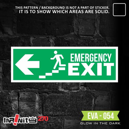 Jual sticker stiker safety sign jalur evakuasi emergency exit label EVA ...