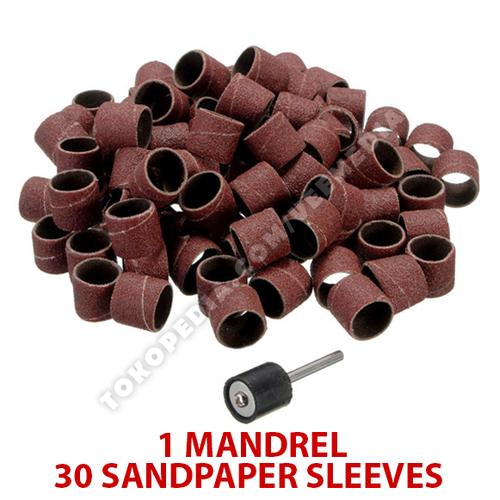 Jual Amplas Rotary /30 Sandpaper Sleeves + 1 Sanding Drum - Kota Depok ...