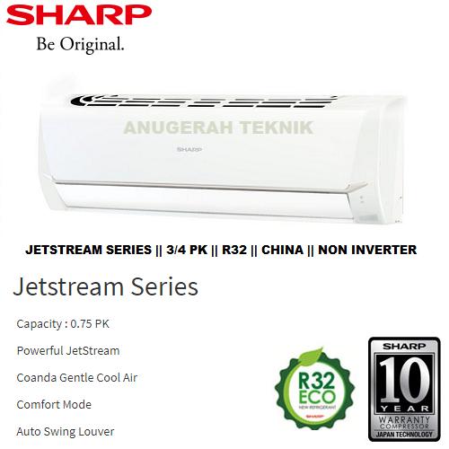 Jual AC SPLIT SHARP 3/4 PK 3/4PK R32 JETSREAM SERIES NON INVERTER - A7UCY - UNIT - Jakarta Timur ...