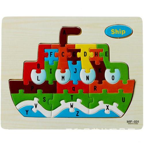 Jual Jigsaw Puzzle Kayu Huruf Alphabet Gambar Ship MIF 031 - Jakarta ...