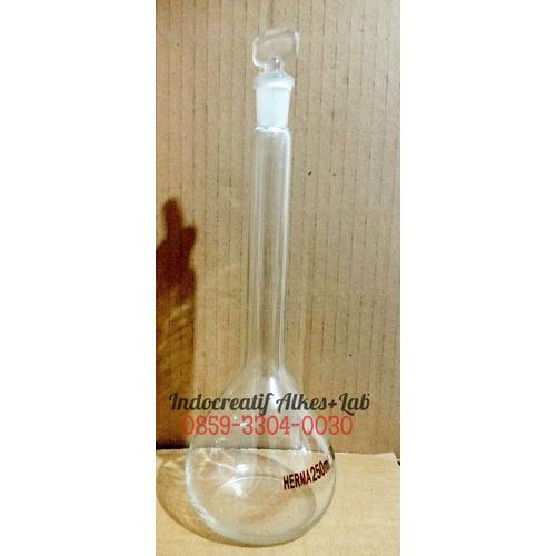 Jual LABU UKUR Leher Panjang / Volumetric Flask Kaca Herma 250 ml lab - Kota Malang ...