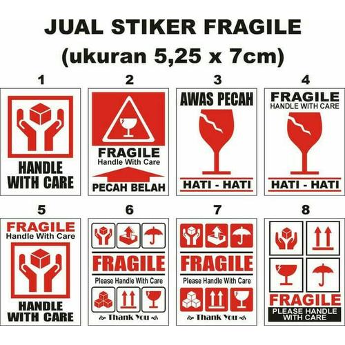 Jual Stiker Pengiriman Fragile Label / Awas Pecah - Kota Surabaya ...