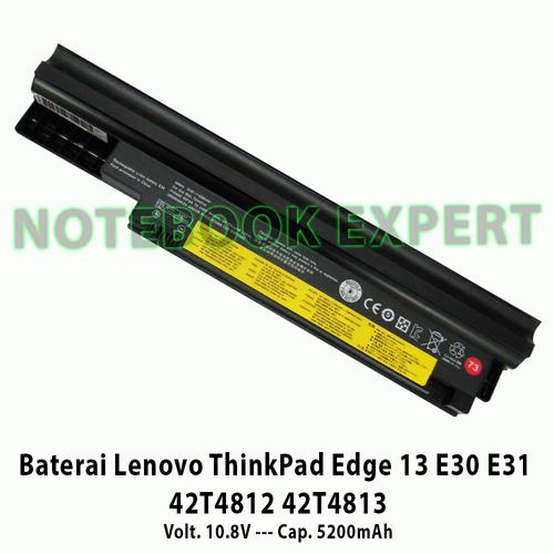 Jual Baterai Lenovo ThinkPad Edge 13 E30 E31 42T4812 42T4813 - Jakarta Pusat - notebookexpert ...