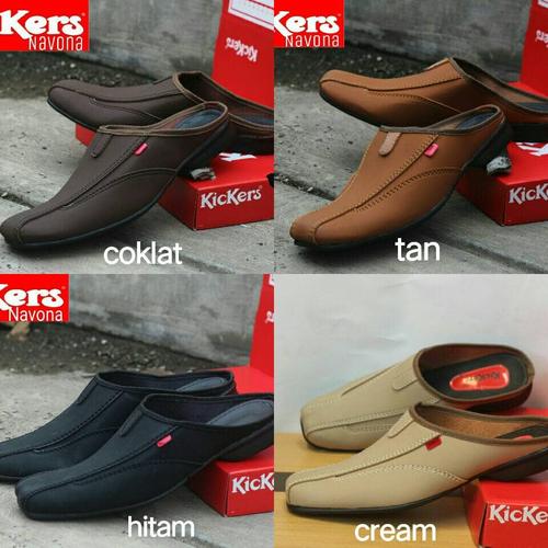 Jual Sepatu Sendal Kickers Pria Bustong Slop Casual Slip On Cowok - Kab ...