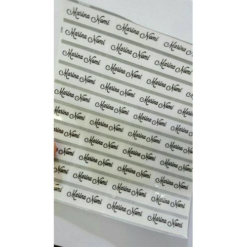 Jual label nama waterproof / sticker anti air Transparan Size S. - Size ...