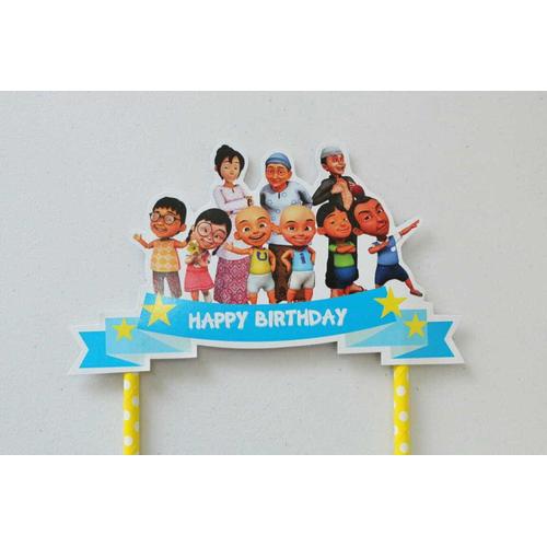 Jual Cake toppers upin ipin / hiasan kue ultah upin ipin bisa custom ...