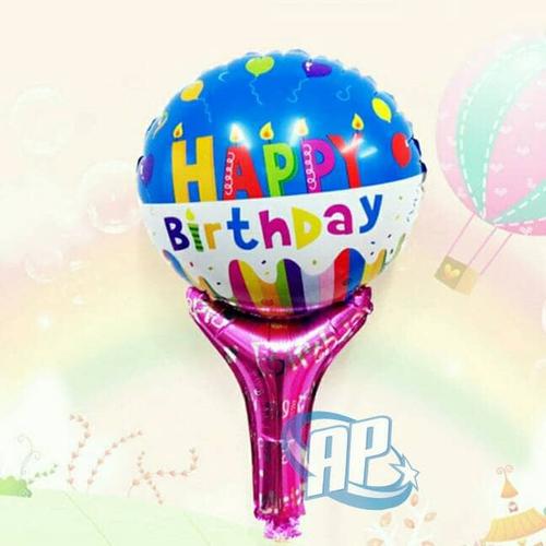 Jual balon pentung HBD biru/ balon stick/ balon tepuk HBD/ balon ...