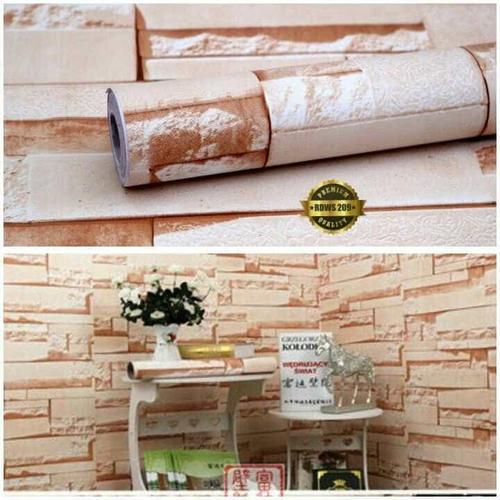 Jual wallpaper stiker motif batu alam peach - Jakarta Utara ...