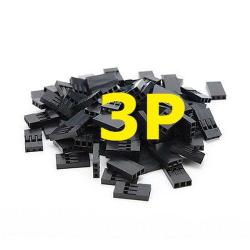 Jual HOUSING 3P 2.54mm dupont jumper wire female pin connector 3 Port ...