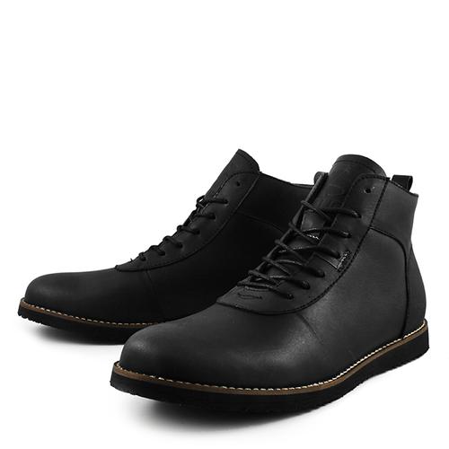 Jual Sepatu Boots Pria Sauqi Brodo Black Doff Casual Sneakers Kerja ...