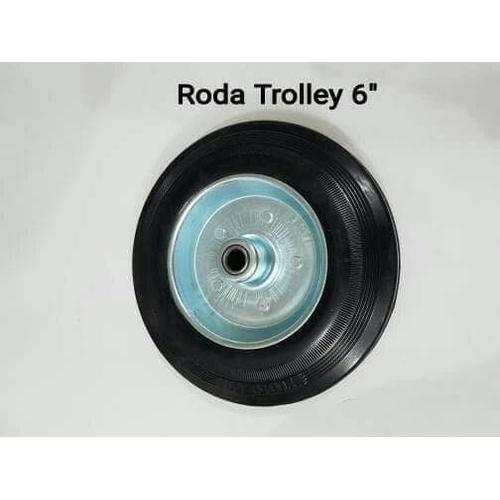 Promo Roda Troli 6" whell only trolly 6 inch roda gerobak roda karet ...