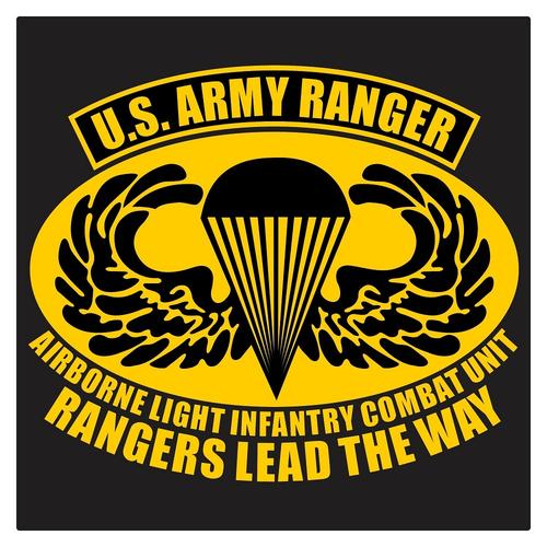 Jual US Army Ranger Airborne Light Infantry Combat Unit Cutting Sticker ...