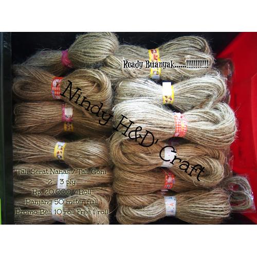 Jual Tali Rami 50 Meter - Tali Serat Nanas - Tali Goni 2 ply - Burlap ...