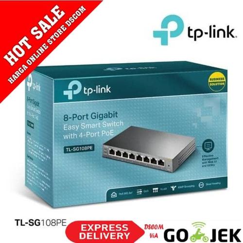 Jual TP-Link TL-SG108PE 8 Port Gigabit Easy Smart Switch With 4 Port ...