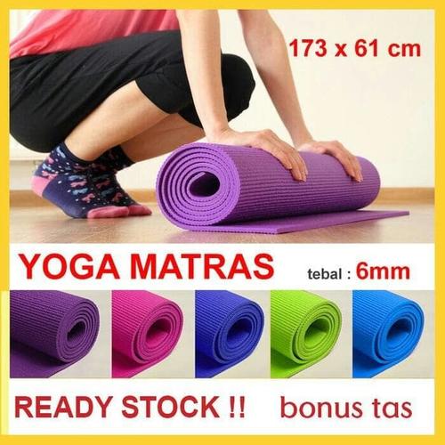 Jual Matras Yoga Mat 6mm / Matrass senam Olahraga - Biru Muda - Jakarta ...