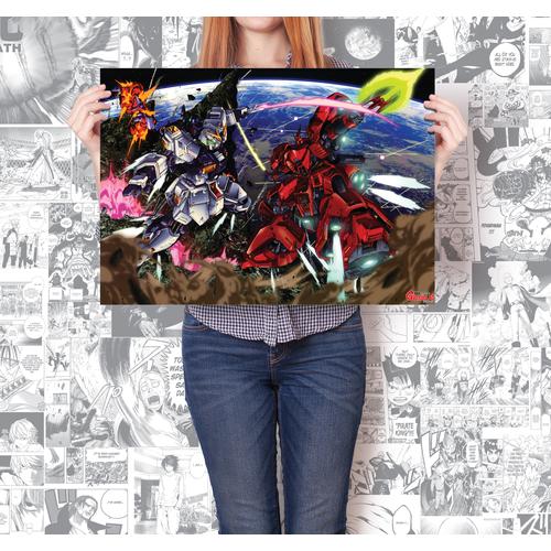 Jual Poster Anime Mobile Suit Gundam Char's Counterattack size A2 ...
