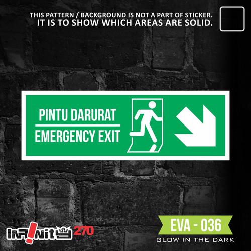 Jual EVA036+AC rambu K3 AKRILIK pintu darurat emergency exit apar ...
