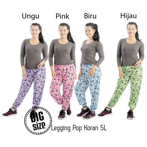 Jual Celana Legging Wanita Celana Panjang Koran Warna - Putih - Kota ...