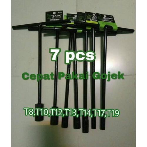 Jual Kunci T Tekiro 7 Pcs T8,10,12,13,14,17,19 mm - Sok T Tekiro Set 7 ...