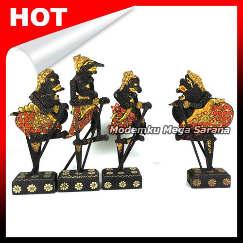 Jual 1 Sett Miniatur Wayang Kayu Batik Punokawan Prodo - Ukuran Micro ...