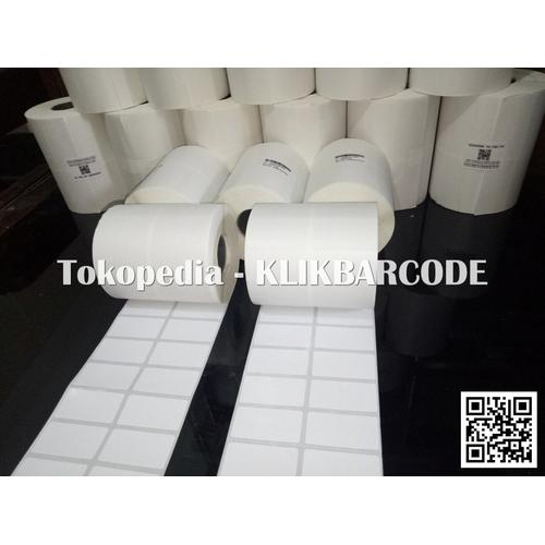 Jual LABEL BARCODE 40 X 20 (2 LINE) KERTAS STICKER LABEL SEMICOATED ...