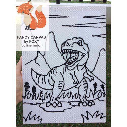 Jual kanvas lukis anak gambar DINOSAURUS - Kota Surabaya - Fox Art ...