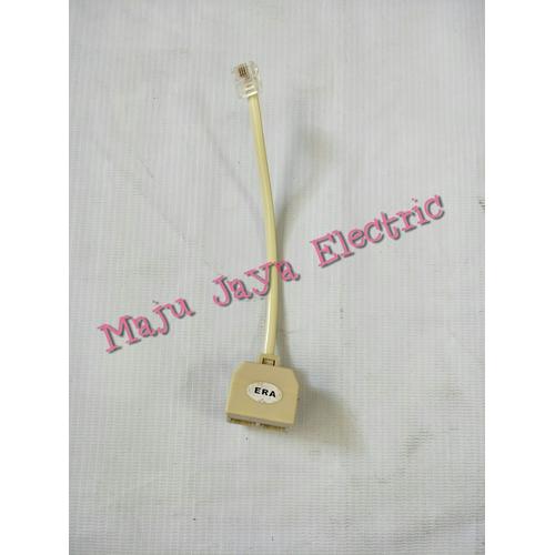 Jual Sambungan Kabel Socket Telepon Telpon Cabang 2 Dua Lubang RJ11 RJ ...