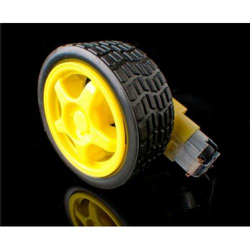 Jual Roda + motor dc dengan gearbox / roda robot /roda mobil line ...