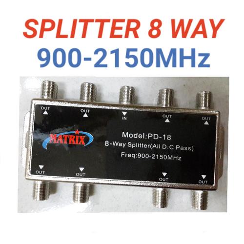 Promo Splitter 8 Way 900 - 2150MHz Matrix PD-18 (Power Divider) - Kota ...