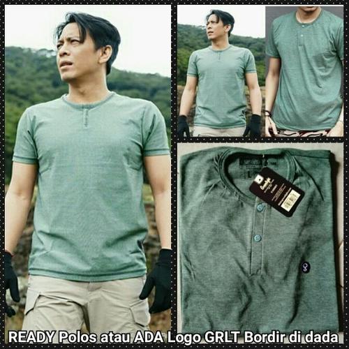 Jual Henley pendek Hijau Ariel Noah T-shirt GRLT / Kaos Baju Greenlight ...