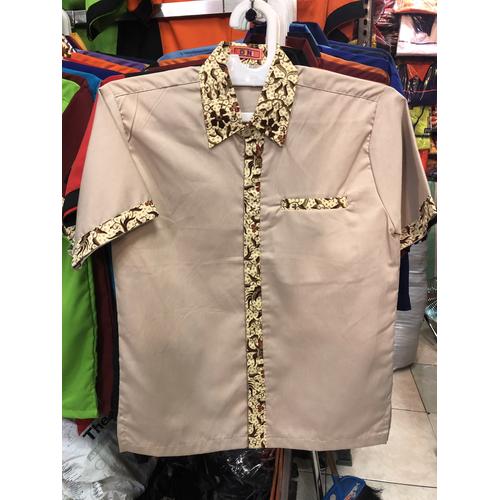 Jual Seragam kerja batik baju restaurant baju cafe resto warna cream ...