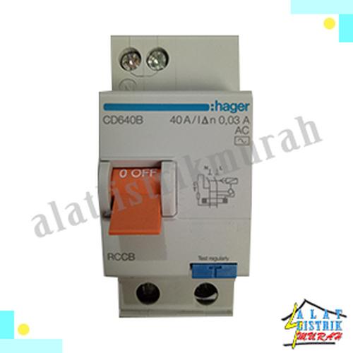 Jual CD640B ELCB / RCCB Hager 2P - 30mA - 40A - Kota Semarang - AlatListrikMurah | Tokopedia