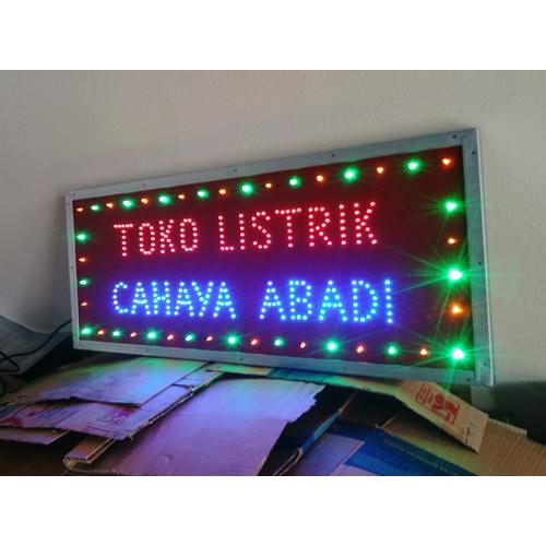 Jual outdor led sign / tulisan lampu led outdor toko listrik - Kab ...