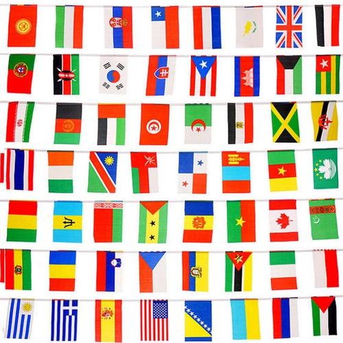 Jual Bendera 100 Negara 25 Meter International World Flag Banner World ...