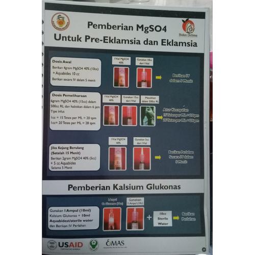 Jual Poster Pemberian MgSO4 Untuk Pre - Eklamasia dan Eklamasia - Kab. Mojokerto - buku kia ...