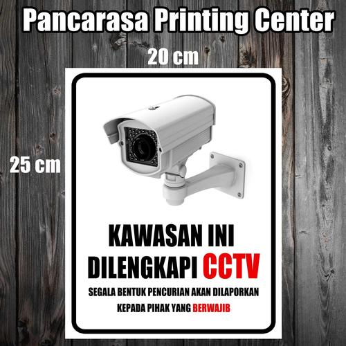 Jual CCTV 3 KAWASAN Sticker safety sign warning sign camera Stiker ...