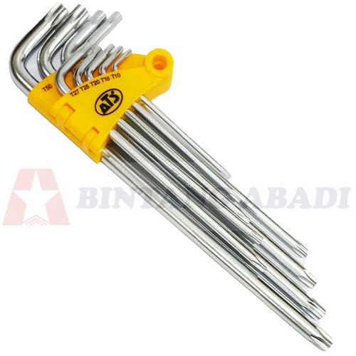 Jual ATS Kunci L Bintang * Set 9 Pcs T10 - T50 Torx Dengan Lubang ...