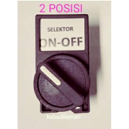 Jual TOMBOL SELECTOR SWITCH 2 POSISI ON-OFF 22MM PLUS LABEL NAMA PANEL ...
