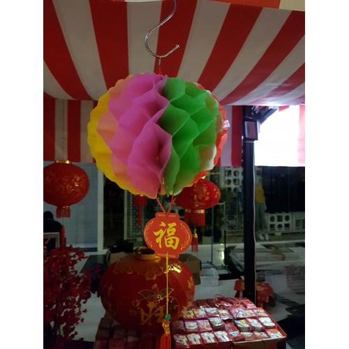 Jual LAMPION LIPAT PELANGI DEKORASI IMLEK BOLA LAMPION DEKOR PESTA ...