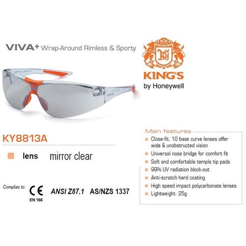 Jual Kacamata Safety / Safety Glasses / KING'S KY 8813A - Jakarta Barat ...