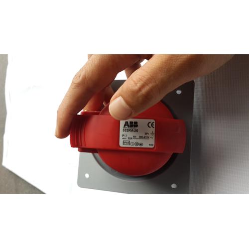 Jual ABB PANEL SOCKET 32A 332RAU16 380V 415V IP44 RED 4 PIN PLUGS ...