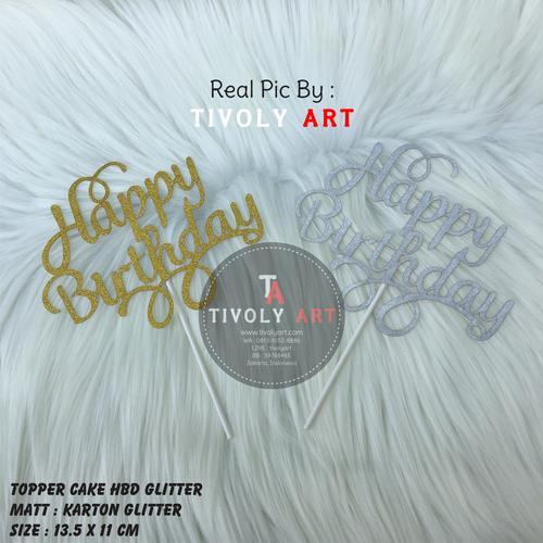 Jual Topper Cake HBD Glitter - Gold - Jakarta Barat - TIVOLY ART ...