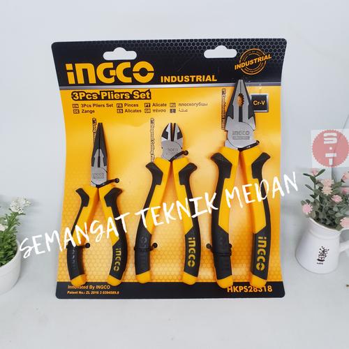 Jual TANG SET INDUSTRIAL KOMBINASI 8" LANCIP POTONG 6" 3PCS INGCO ...