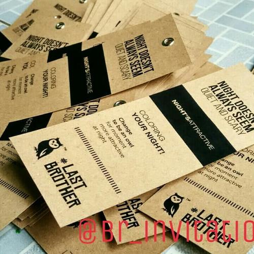 Jual Hang tag / Label baju / label kaos / label distro Satu sisi ...