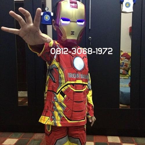 Jual Kostum Anak Karakter Super hero IRON MAN IRONMAN LED Avengers 5-8 ...