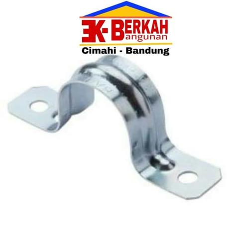 Jual Klem Clamp Jepitan Pipa air 1 " plat seng tulang besi galvanis ...