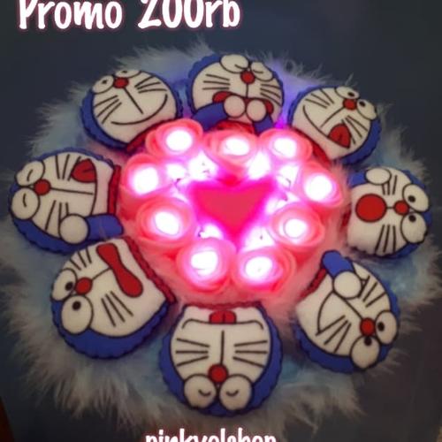 Jual Buket Boneka Doraemon Love Bunga Lampu Pink - Jakarta Pusat ...