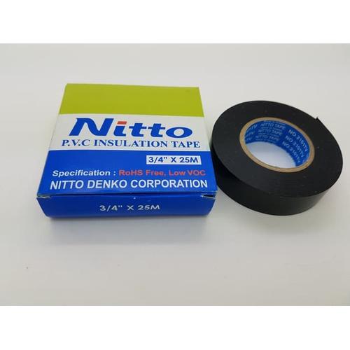 Jual Isolasi Listrik Nitto Solatif Solatip Lakban Kabel Nitto 3/4" x 25M - Jakarta Barat ...