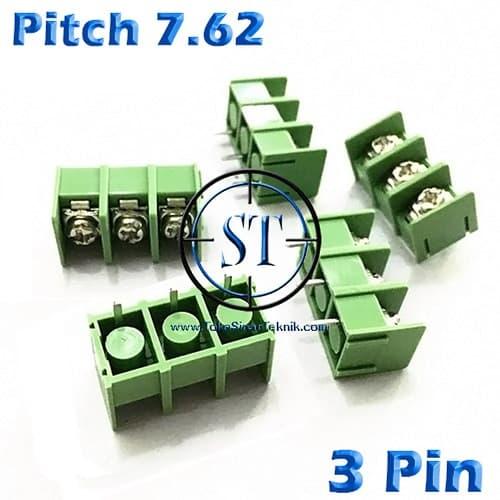 Jual Terminal PCB Blok Block Pitch 7.62 Mm 3 Pin Skrup Screw PCB Blok ...